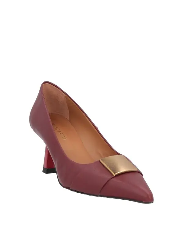 BRUNO PREMI Pumps Leather Solid Color