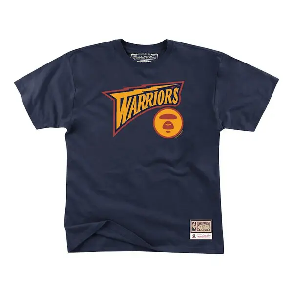 A BATHING APE Aape X Mitchell & Ness Golden State Warriors Tee Shirt