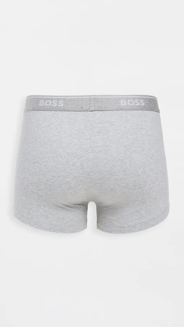 BOSS Classic Cotton 3 Pack Trunks - Grey