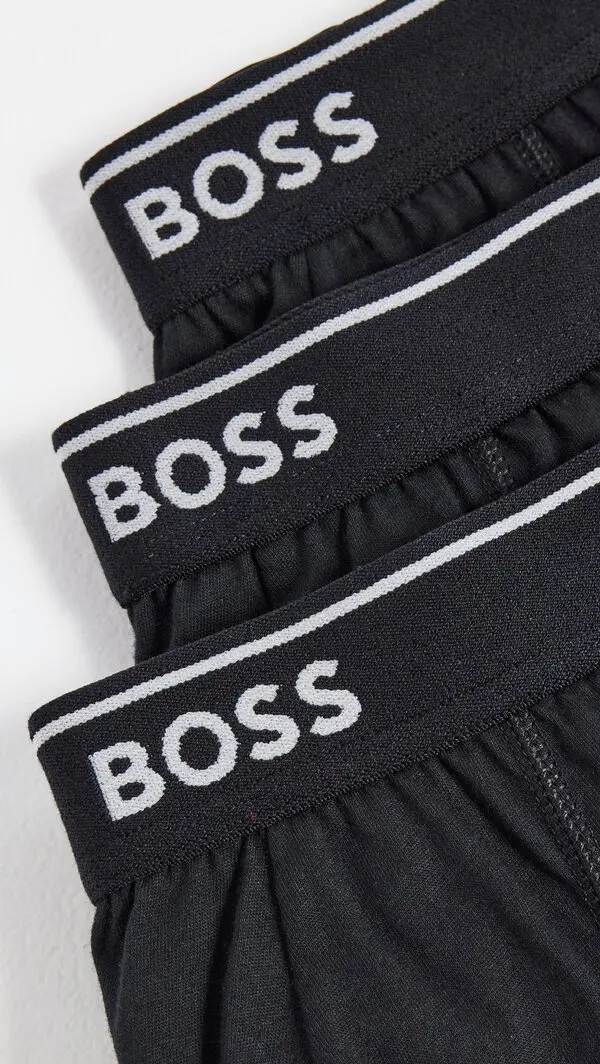 BOSS Classic Cotton 3 Pack Trunks - Black