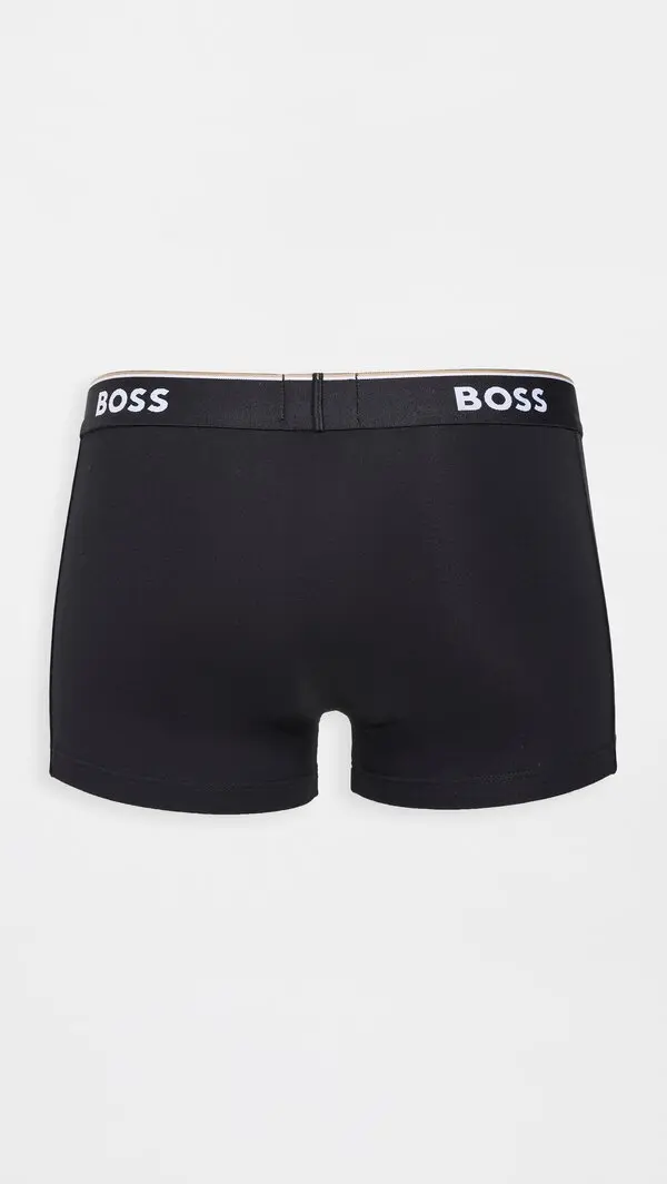 BOSS Stretch Cotton 3 Pack Trunks - Black