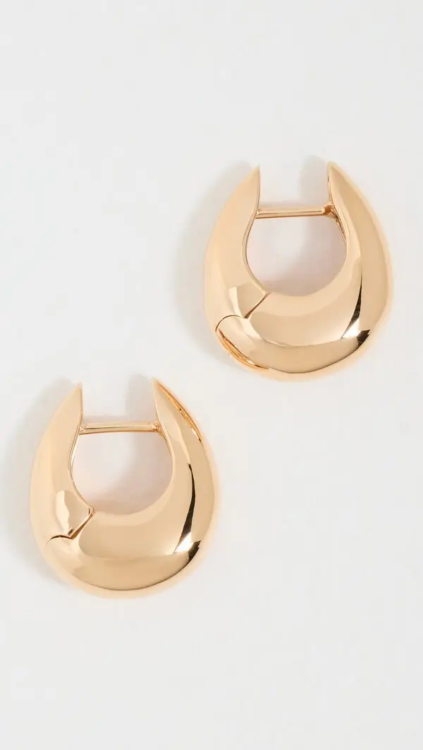 ANNIKA INEZ Small Sloping Vermeil Hoop Earrings - Gold