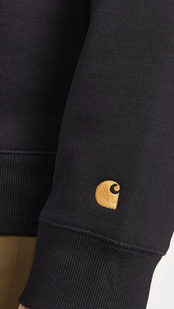 Carhartt Work In Progress Chase Crewneck Sweatshirt - Black/gold