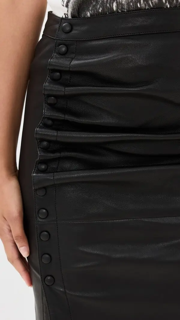 Rabanne Midi Skirt In Lambskin