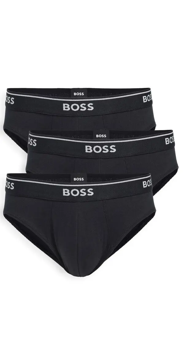 BOSS Classic Cotton Briefs 3 Pack - Black