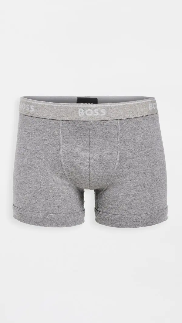 BOSS Classic Cotton Boxer Briefs 3 Pack - Grey