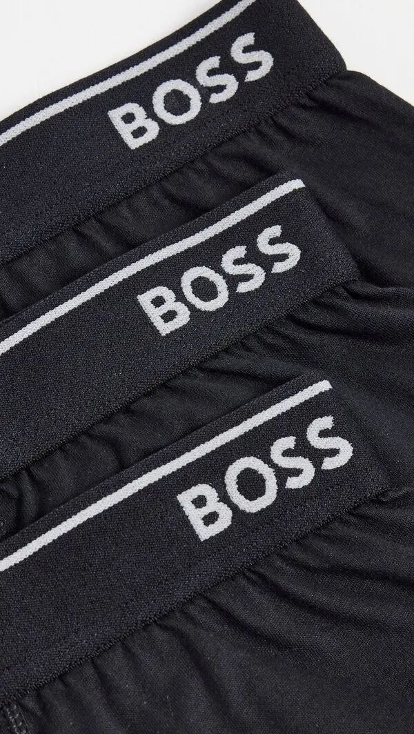 BOSS Classic Cotton 3 Pack Boxer Briefs - Black