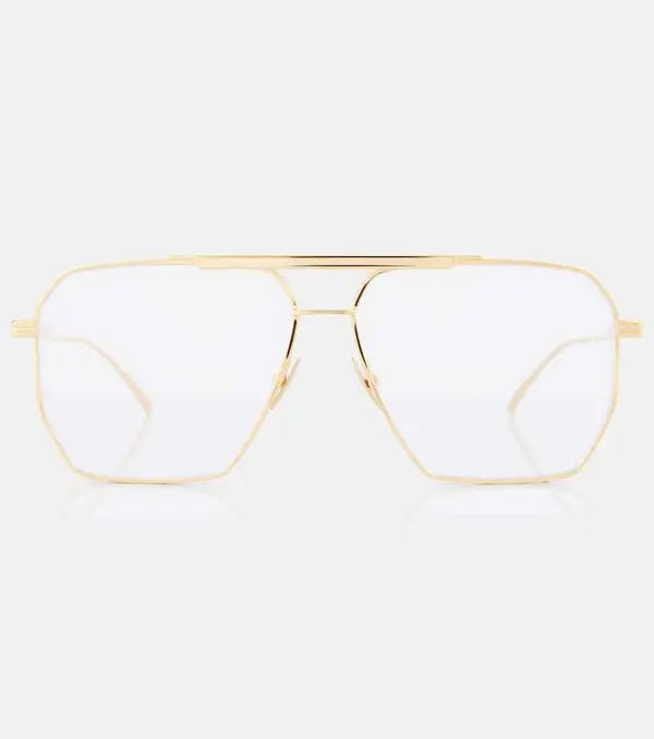 Bottega Veneta Aviator Glasses - Gold