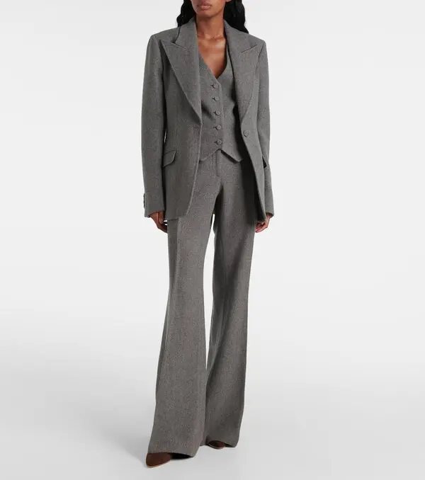 Gabriela Hearst Rhein High-rise Flared Pants - Grey