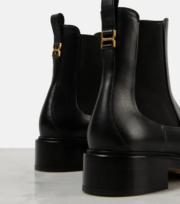 Chloé Marcie Leather Chelsea Boots - Black
