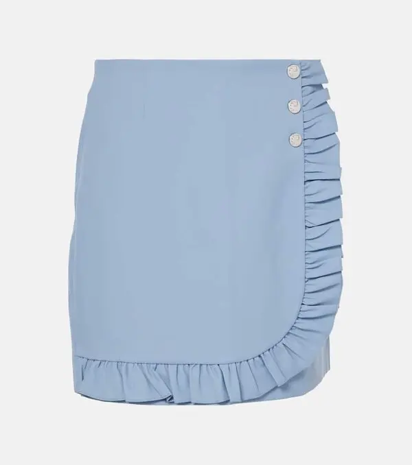 Tory Burch Ruffled Twill Miniskirt