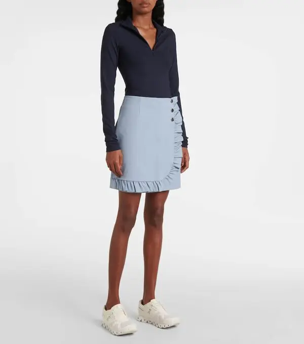 Tory Burch Ruffled Twill Miniskirt