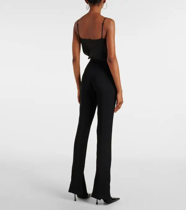 MUGLER High-rise Slim Pants - Black