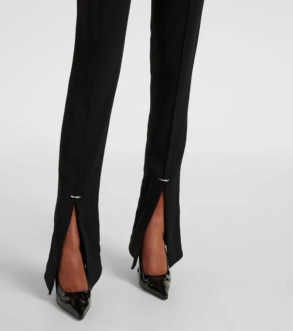 MUGLER High-rise Slim Pants - Black