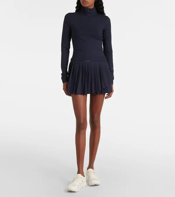Tory Burch Cropped Jacquard Top - Blue