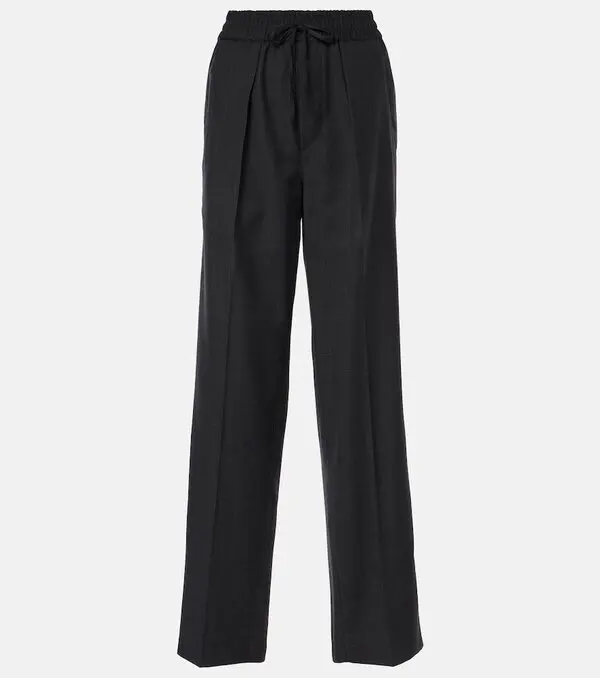 Isabel Marant Étoile Liska Checked Wool-blend Pants - Black