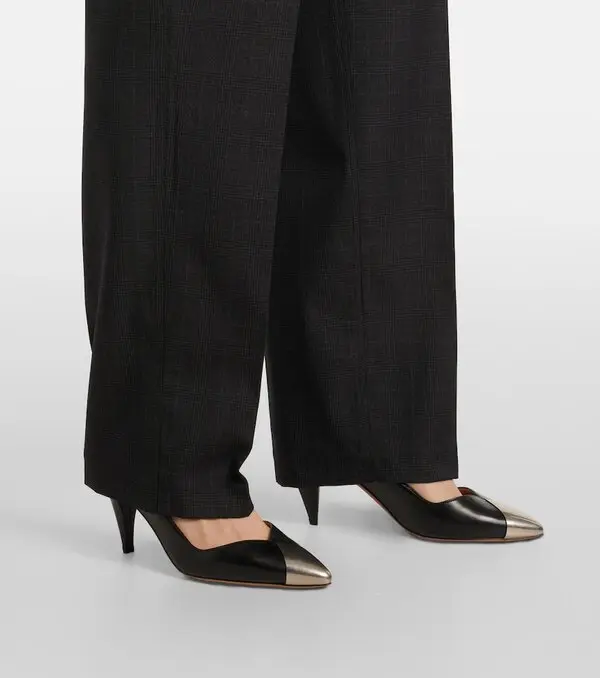 Isabel Marant Étoile Liska Checked Wool-blend Pants - Black