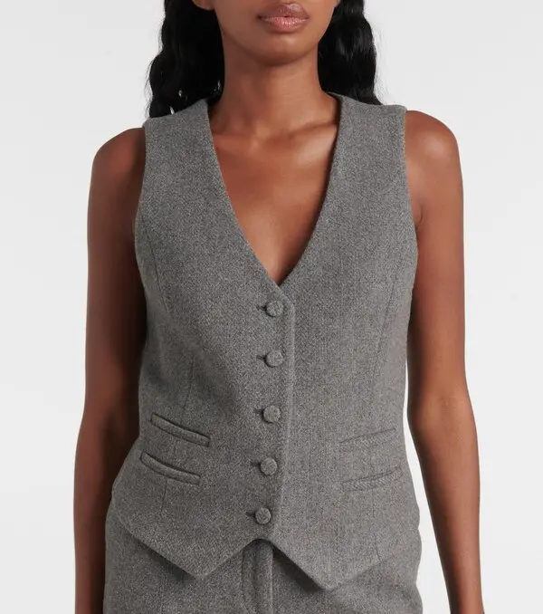 Gabriela Hearst Coleridge Wool And Cashmere Vest - Grey
