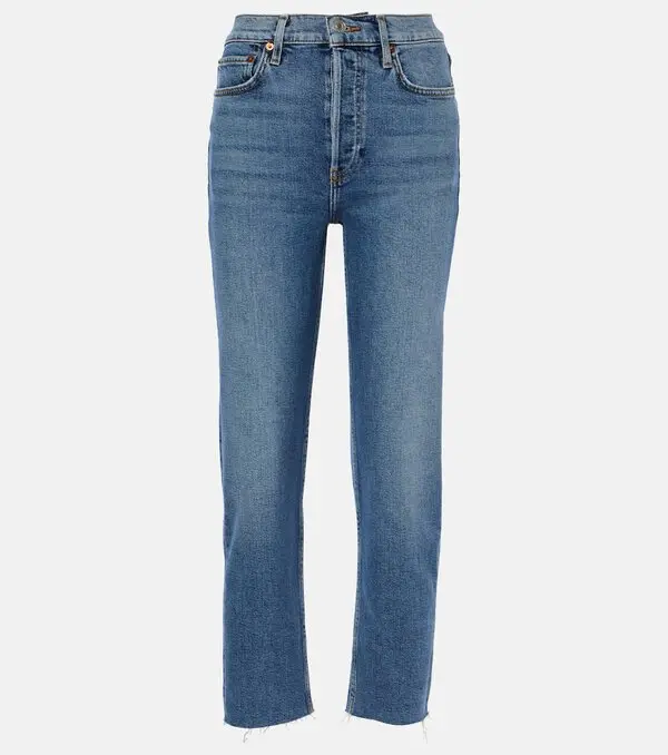 RE/DONE 70s Stove Pipe Straight Jeans - Blue