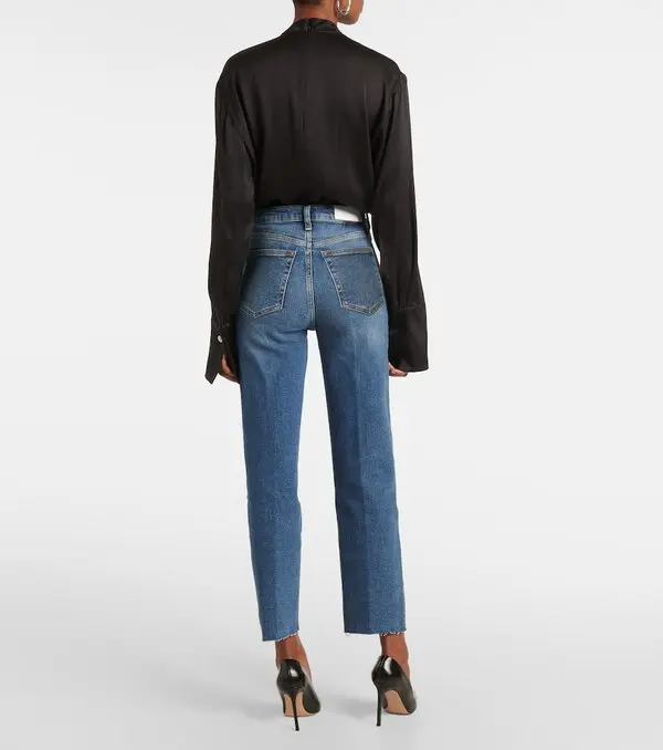 RE/DONE 70s Stove Pipe Straight Jeans - Blue