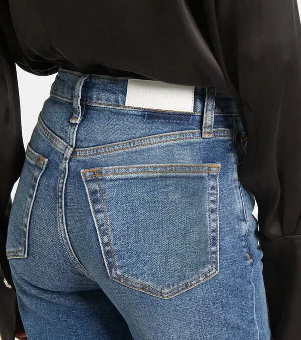 RE/DONE 70s Stove Pipe Straight Jeans - Blue