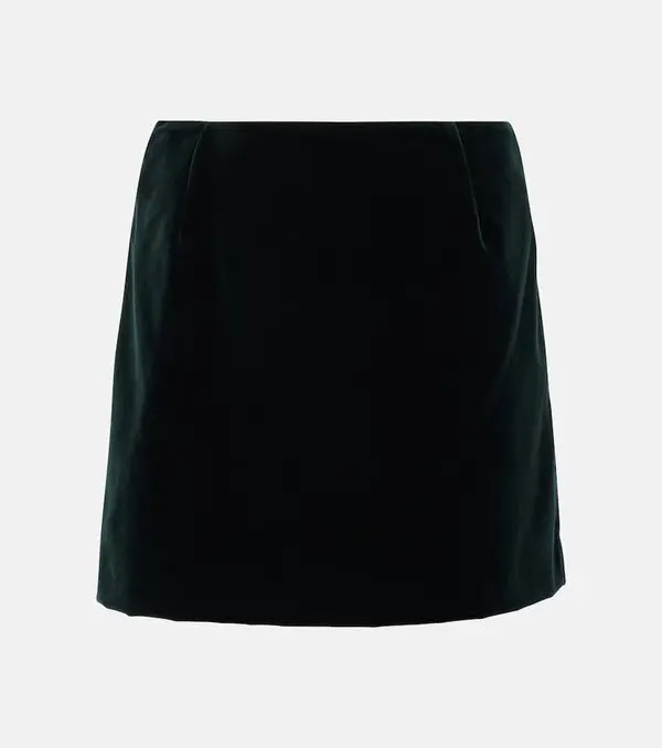BLAZÉ MILANO Jealousy Cotton Velvet Miniskirt - Green