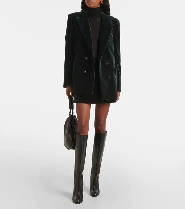 BLAZÉ MILANO Jealousy Cotton Velvet Miniskirt - Green