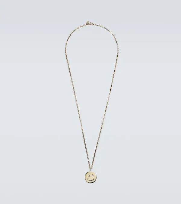 SYDNEY EVAN Happy Face Charm Necklace - Gold