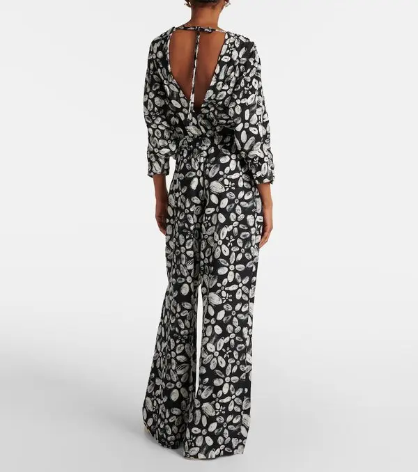 Marni Printed Wide-leg Pants - Black