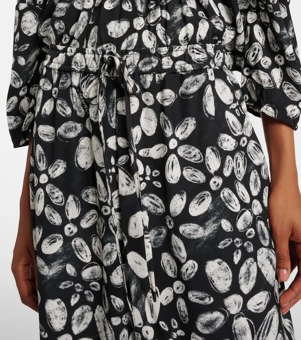 Marni Printed Wide-leg Pants - Black