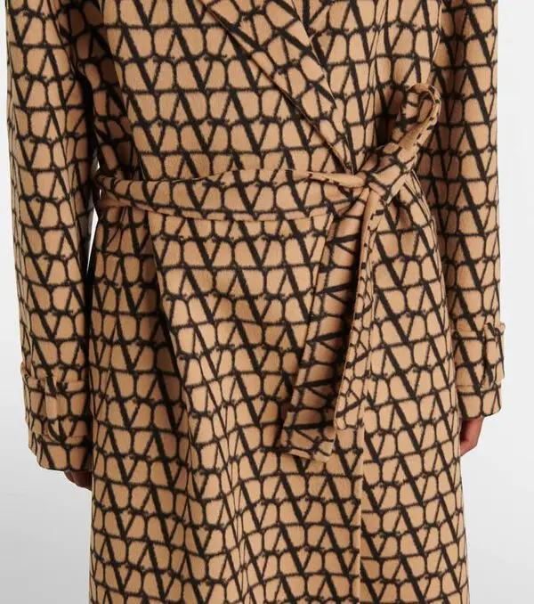 Valentino Garavani Toile Iconographe Wool And Silk Coat