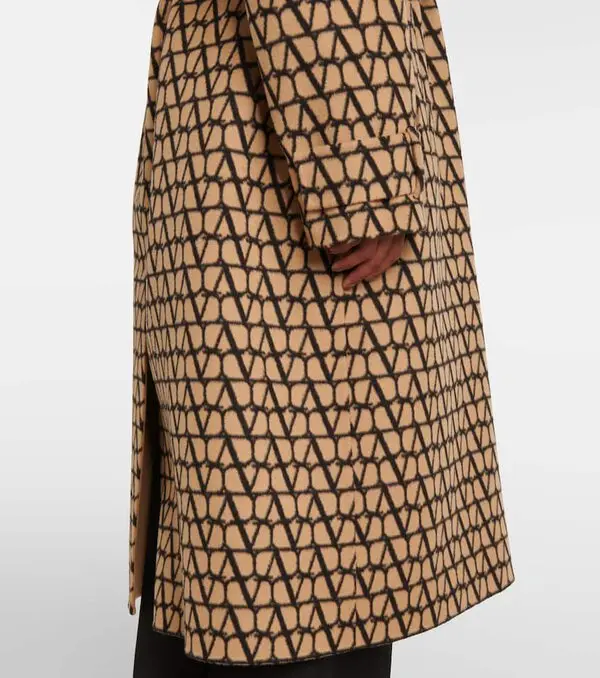 Valentino Garavani Toile Iconographe Wool And Silk Coat