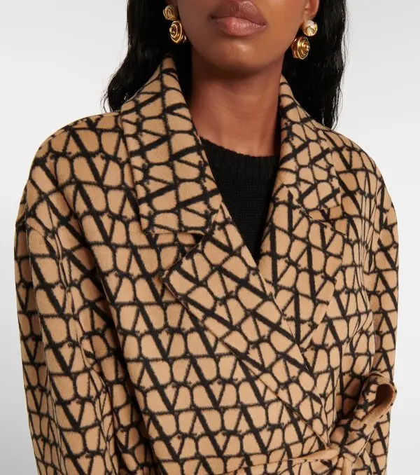 Valentino Garavani Toile Iconographe Wool And Silk Coat