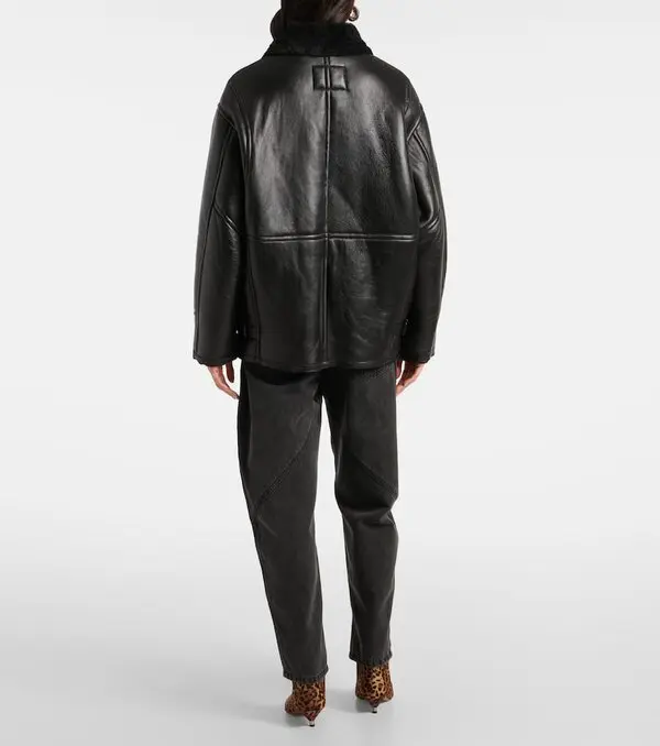 Isabel Marant Adelina Shearling-lined Leather Coat