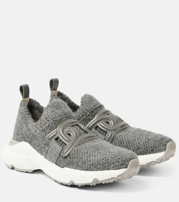 TOD'S Kate Knitted Sneakers - Grey