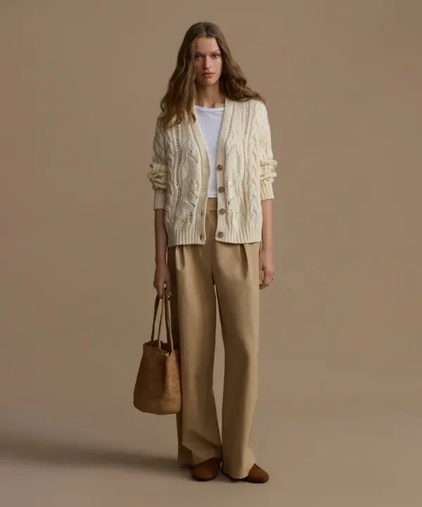 Jenni Kayne Audrey Cotton Cardigan - Cream