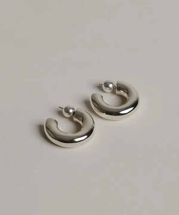 SOPHIE BUHAI Large Donut Hoop Earrings - Silver