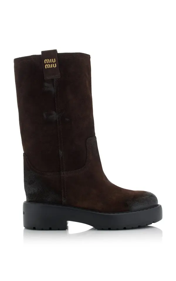 Miu Miu Suede Knee High Boots