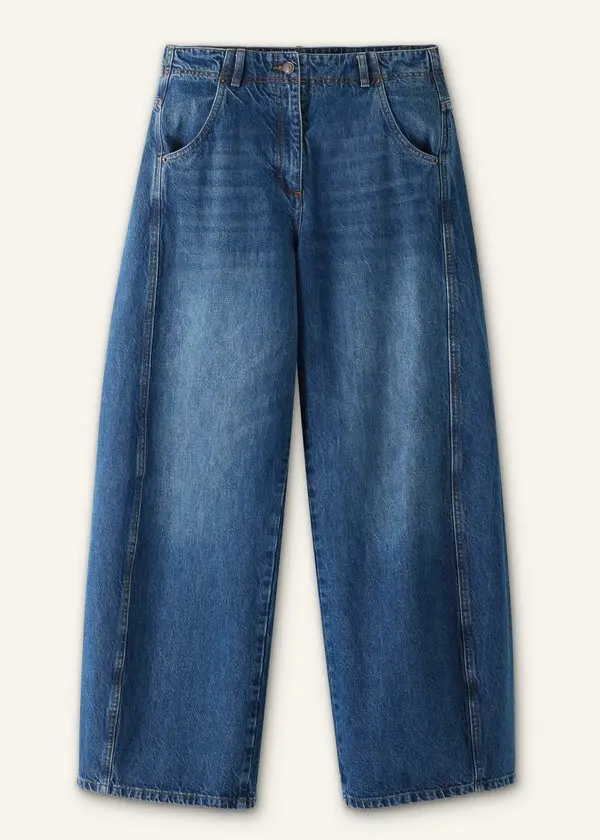 ME+EM Engineered Relaxed Jeans - Mid Blue Denim