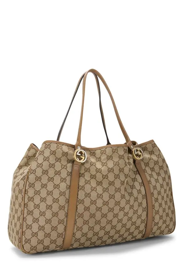 Gucci Original Gg Canvas Twins Tote - Brown