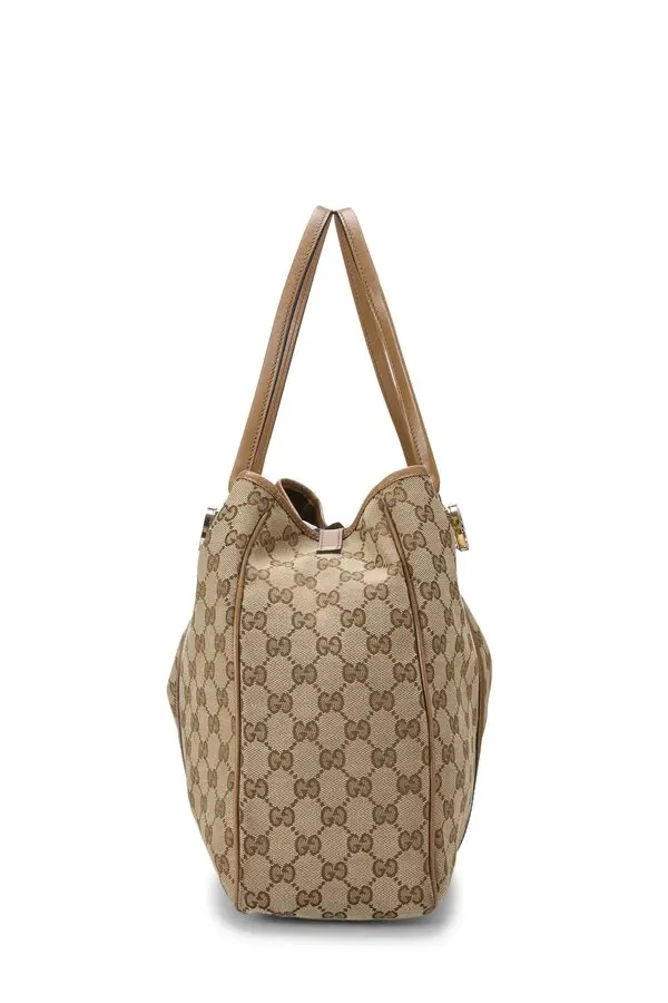 Gucci Original Gg Canvas Twins Tote - Brown
