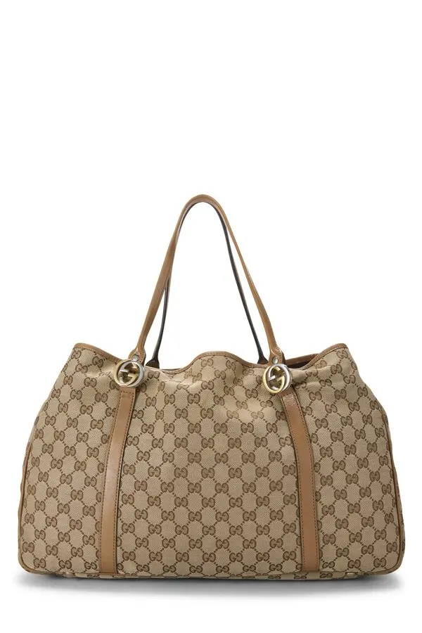 Gucci Original Gg Canvas Twins Tote - Brown