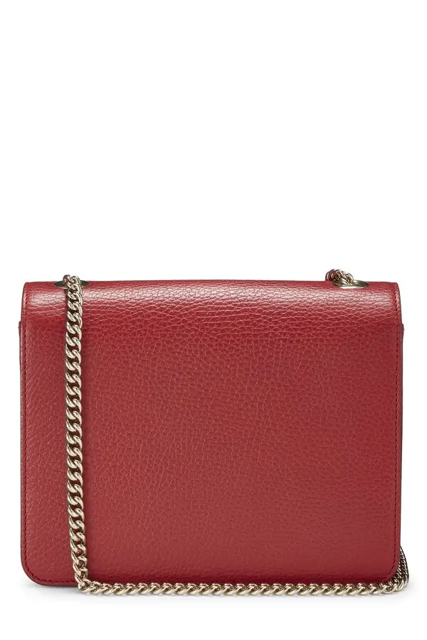 Gucci Leather Interlocking Crossbody - Red