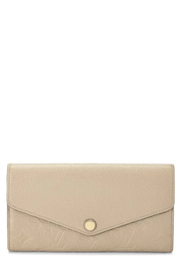 LOUIS VUITTON Monogram Empreinte Sarah Wallet - Grey
