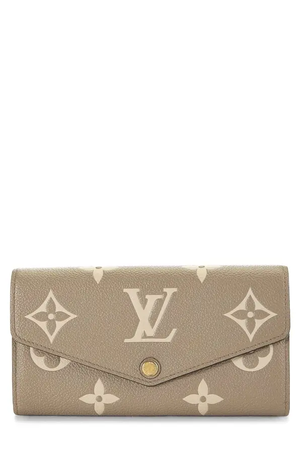 LOUIS VUITTON Monogram Empreinte Sarah Wallet - Grey