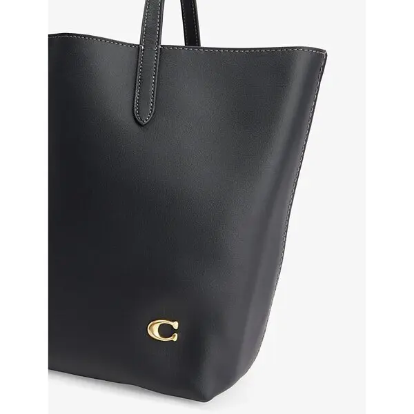 COACH North 32 Branded-plaque Leather Tote Bag