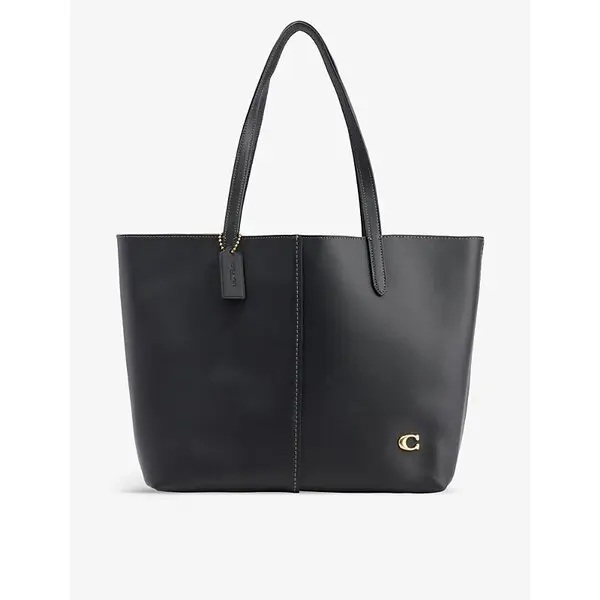 COACH North 32 Branded-plaque Leather Tote Bag - B4/black