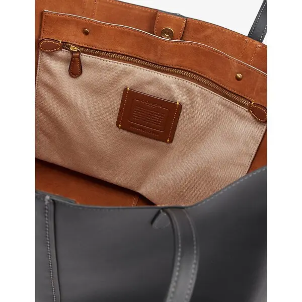 COACH North 32 Branded-plaque Leather Tote Bag