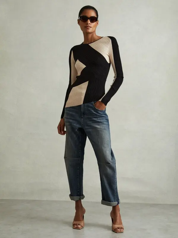 REISS Judy Knitted Top