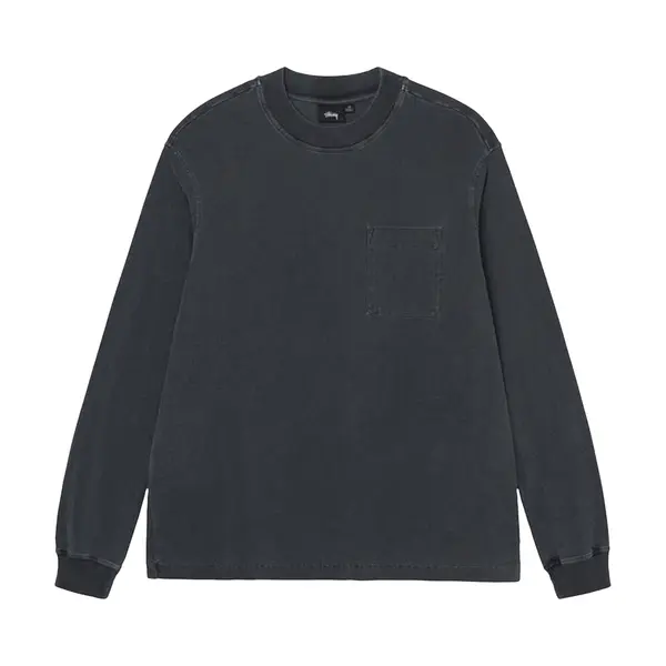 StÜssy Pigment Dyed Mock Neck - Black